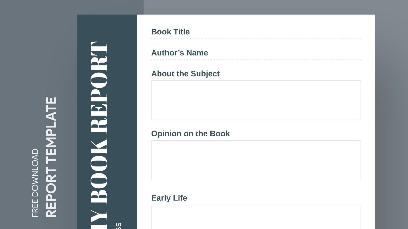 Biography Book Report Free Google Docs Template - gdoc.io