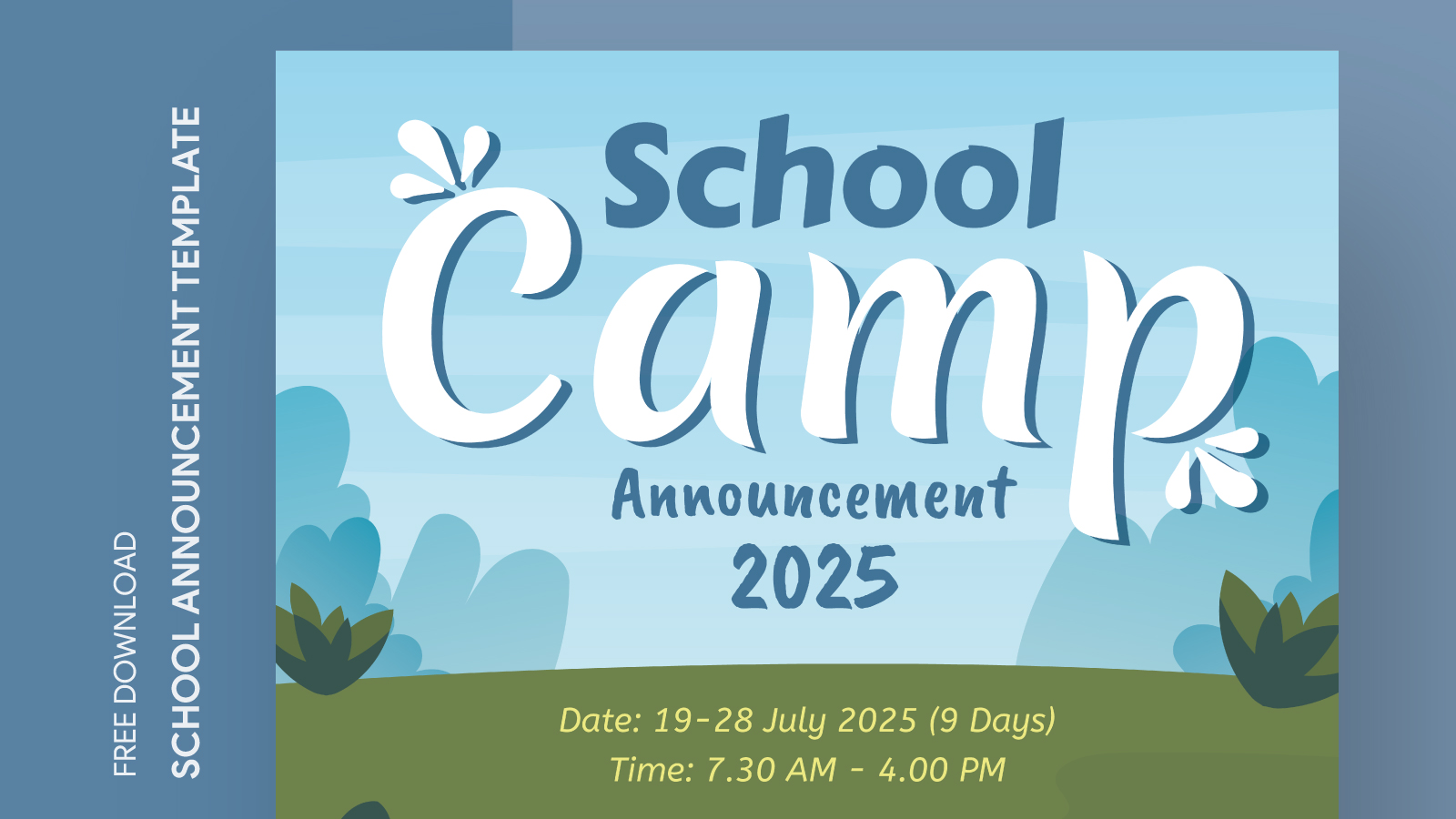 Camp School Announcement Free Google Docs Template - gdoc.io Camp School Announcement Free Google Docs Template - gdoc.io
