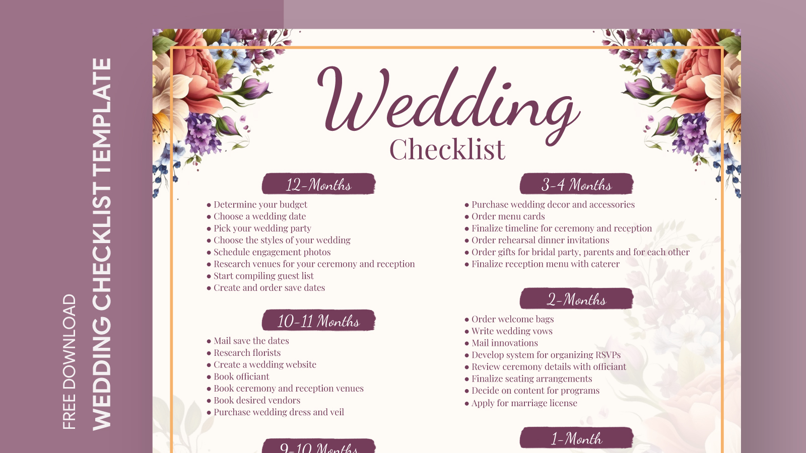 Casual Wedding Checklist Free Google Docs Template - gdoc.io