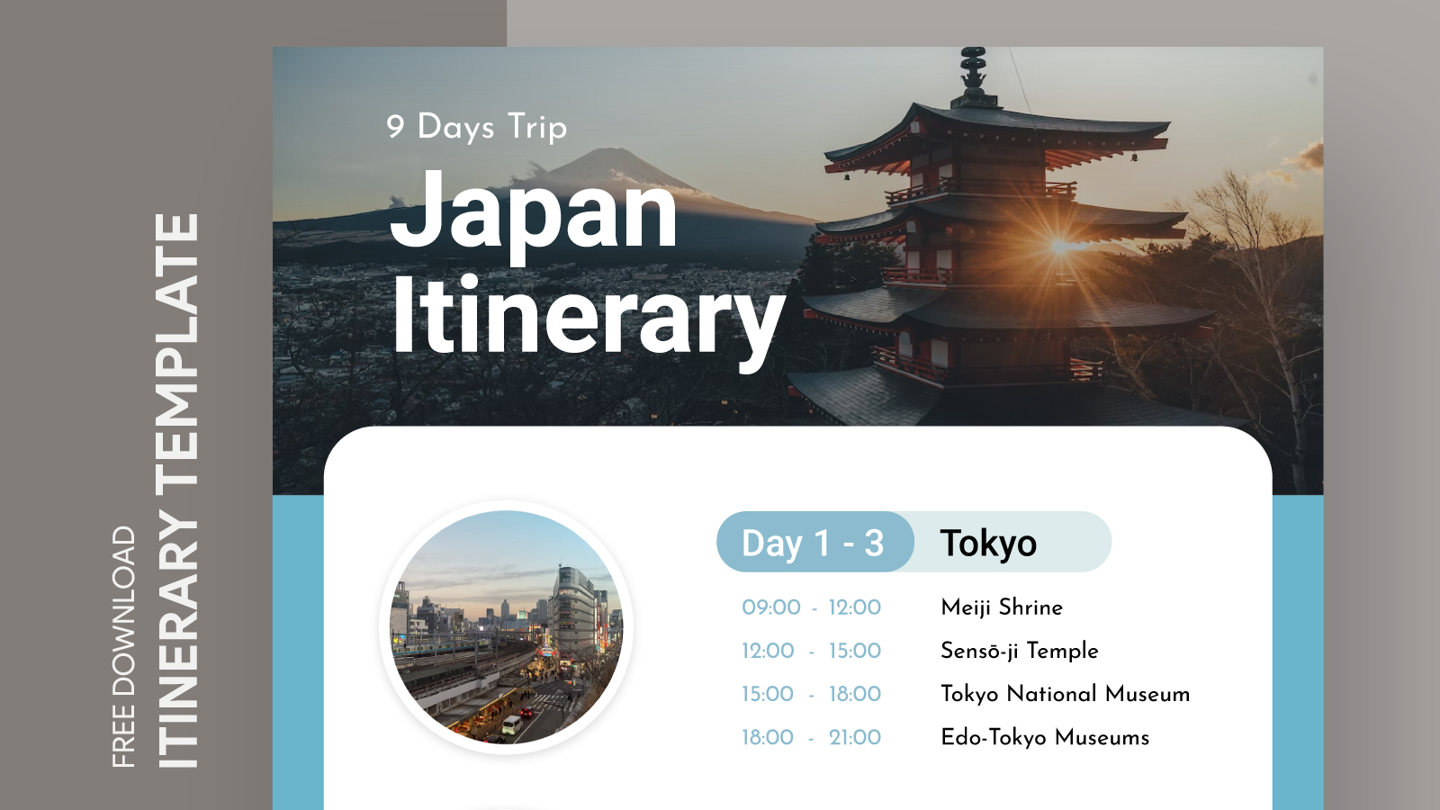 Cute Vacation Itinerary Free Google Docs Template - gdoc.io