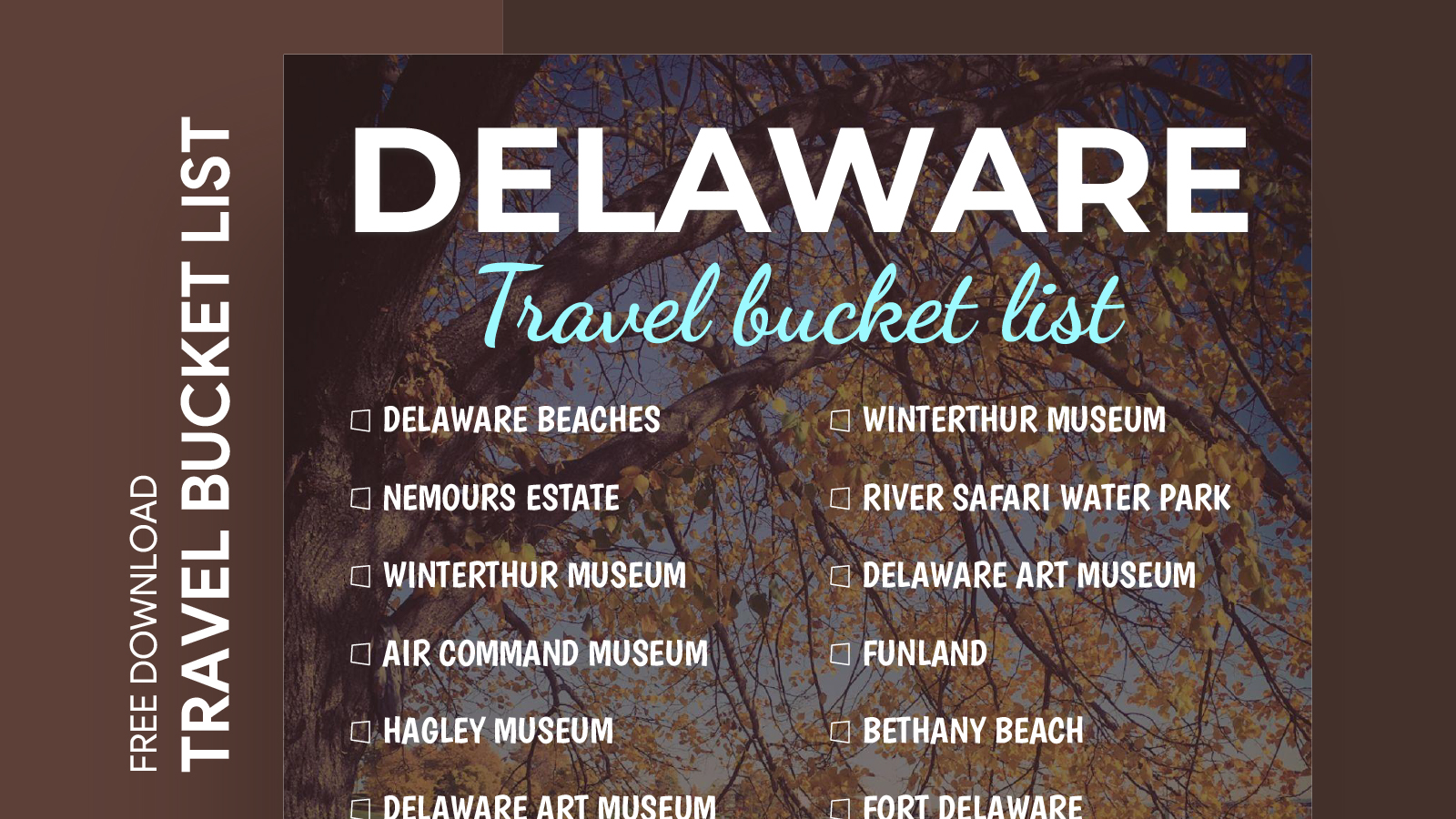 Delaware Travel Bucket List Free Google Docs Template - gdoc.io