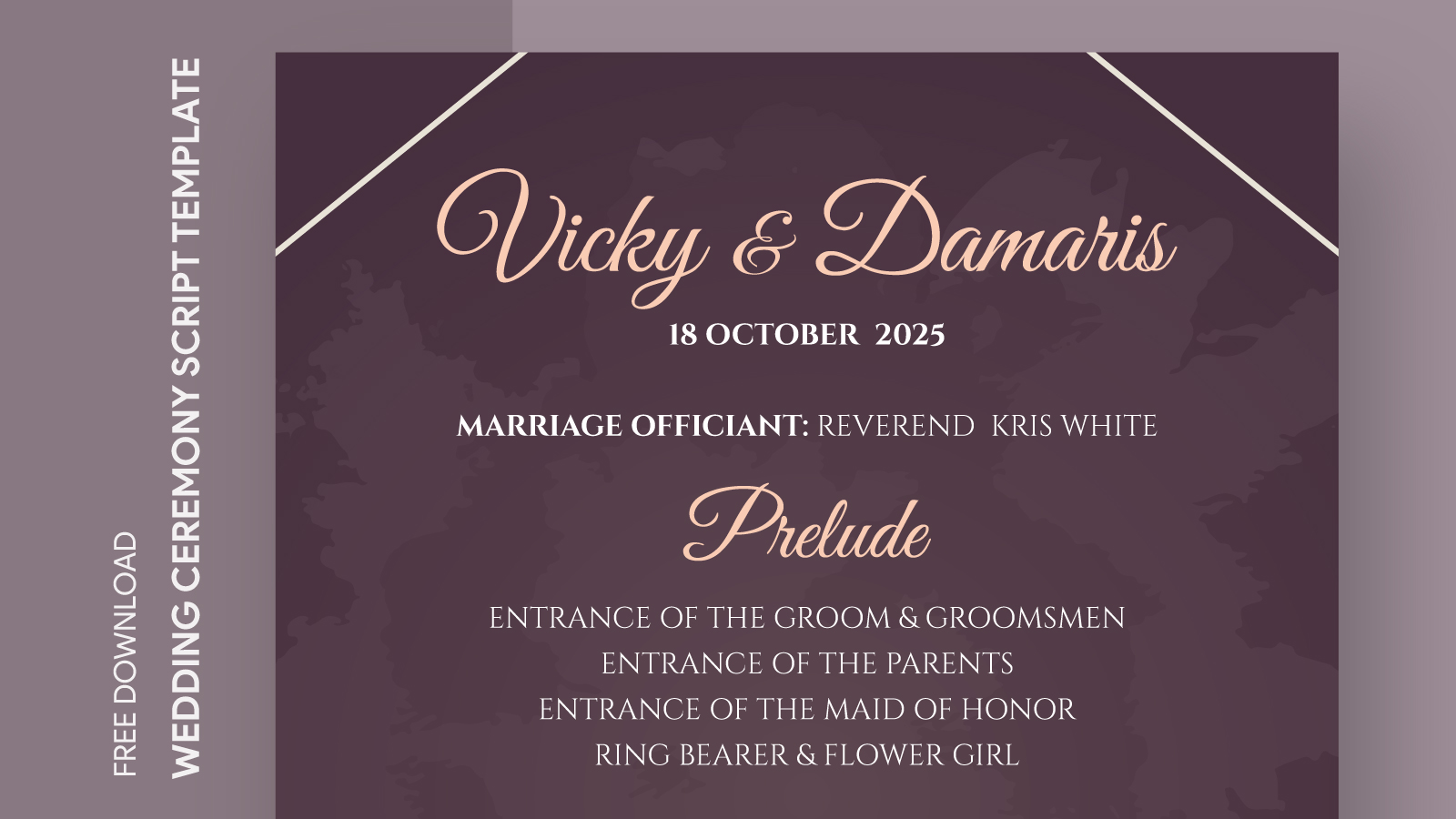 Elegant Wedding Ceremony Script Free Google Docs Template - gdoc.io