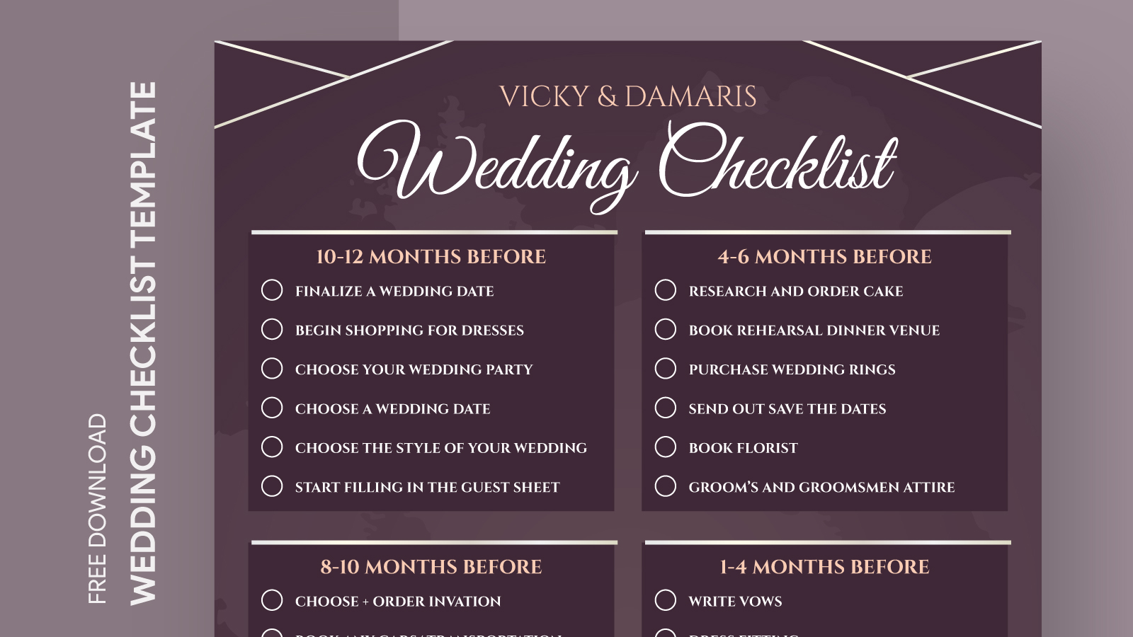 Elegant Wedding Checklist Free Google Docs Template - gdoc.io