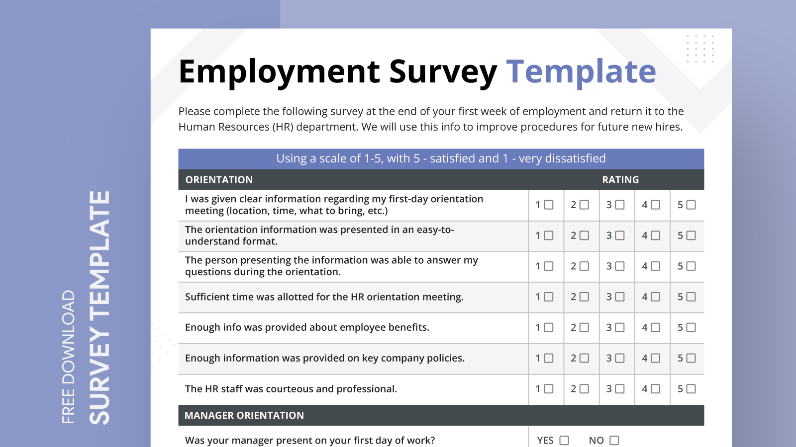 Employment Survey Free Google Docs Template - gdoc.io