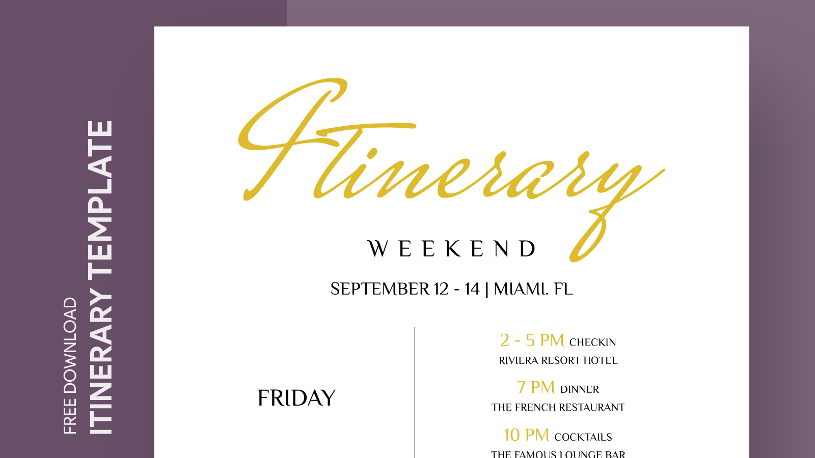 Itinerary Template Google Docs Free at Brittany Armstrong blog