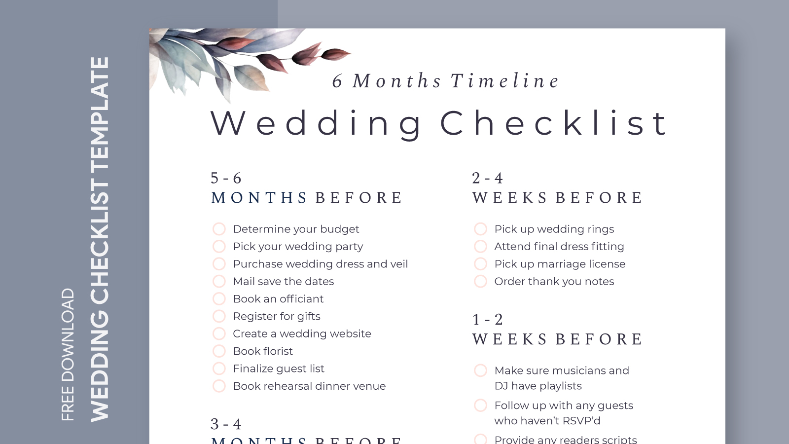 Modern Wedding Checklist Free Google Docs Template Gdoc io Modern Wedding Checklist Free Google Docs Template Gdoc io