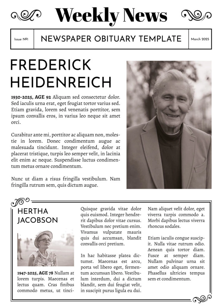Obituary Sample