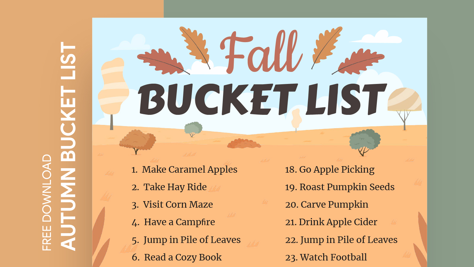 Autumn Bucket List Free Google Docs Template - gdoc.io