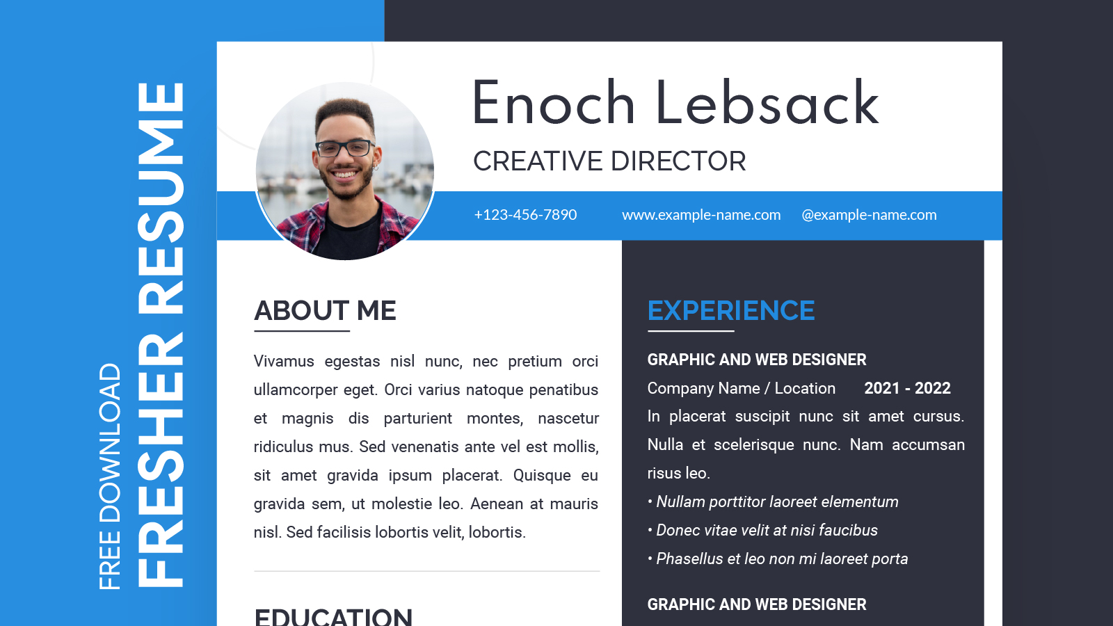 Fresher Resume Free Google Docs Template - gdoc.io
