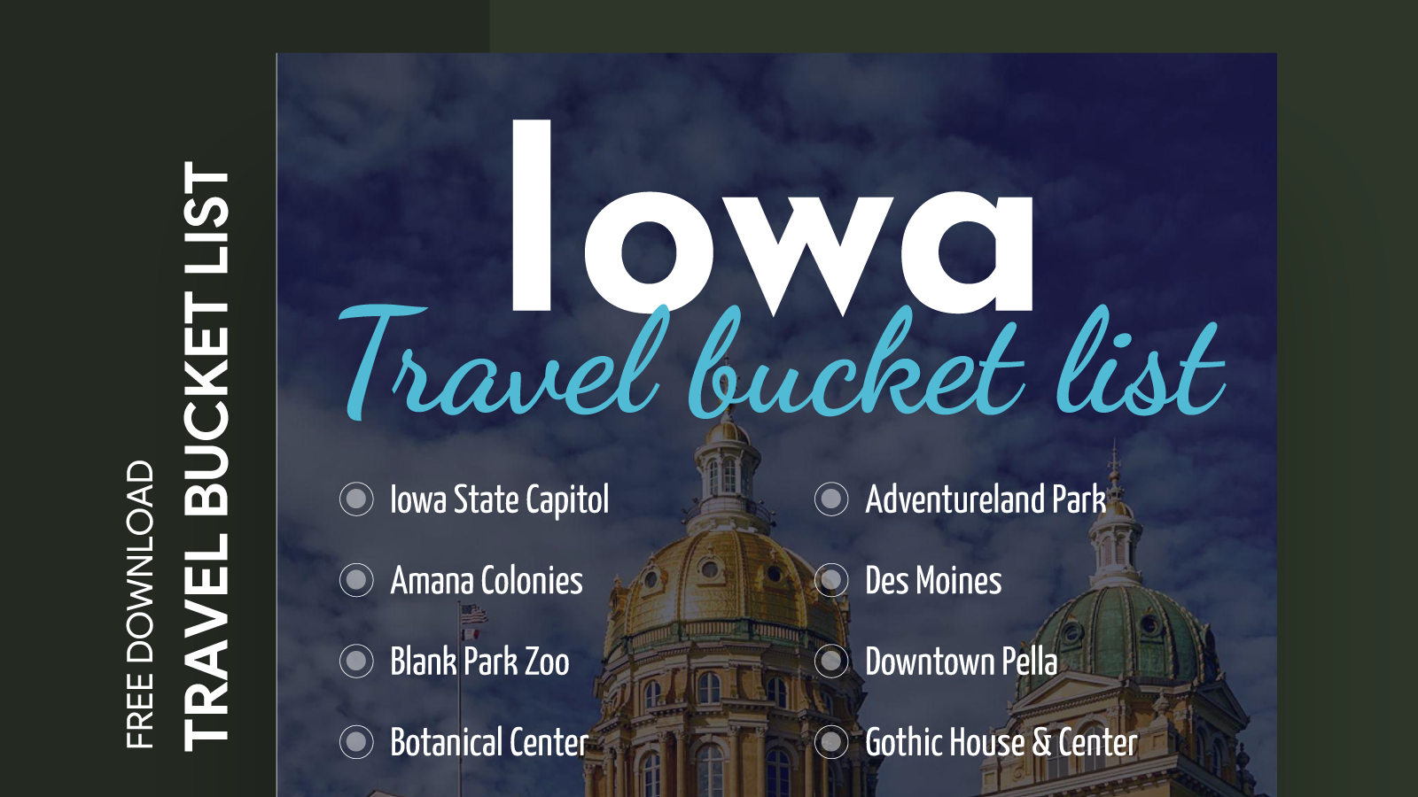 Iowa Travel Bucket List Free Google Docs Template - gdoc.io