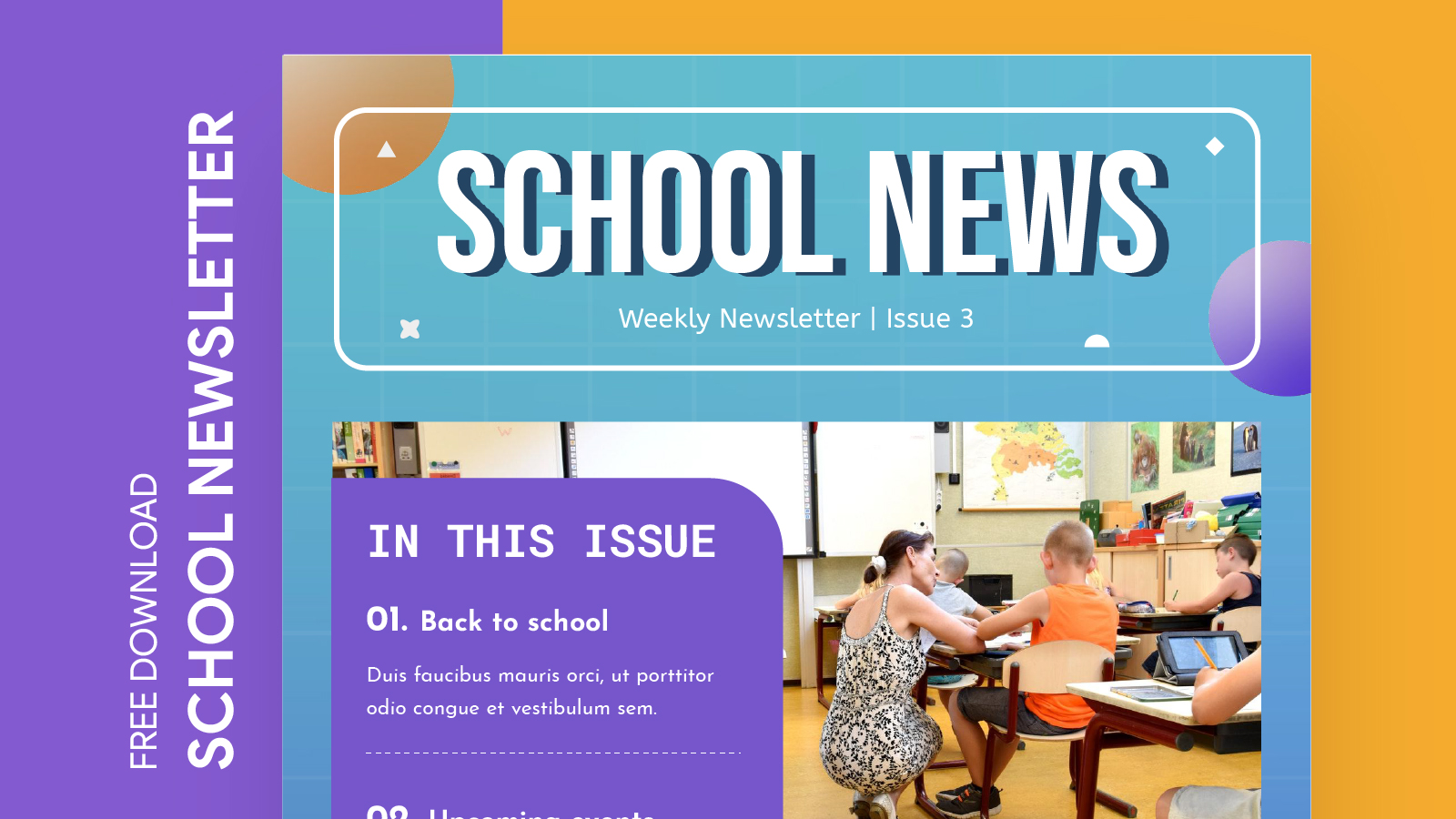 School Awards and Achievements Newsletter Free Google Docs Template
