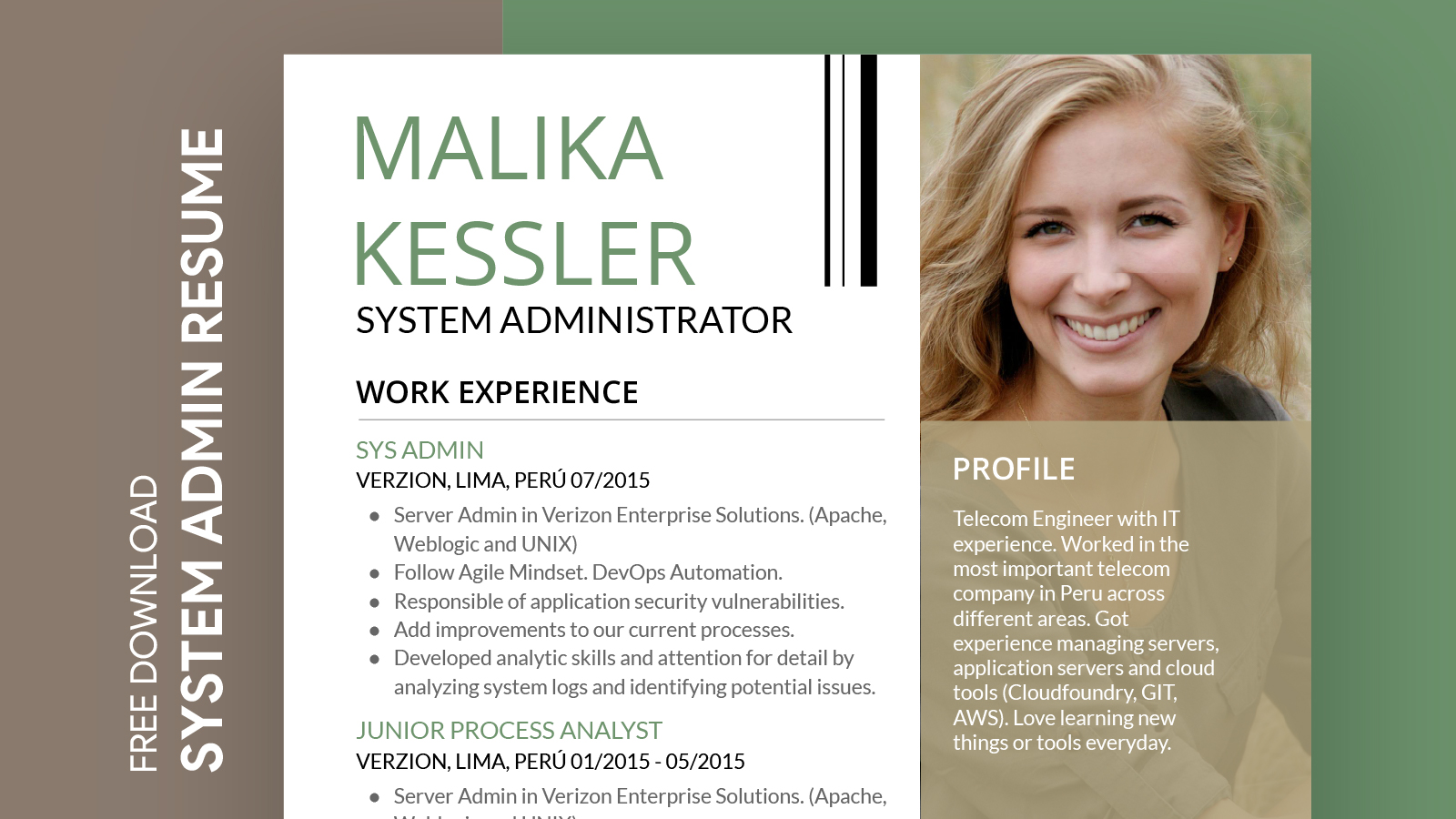 System Admin Resume Free Google Docs Template Gdoc Io