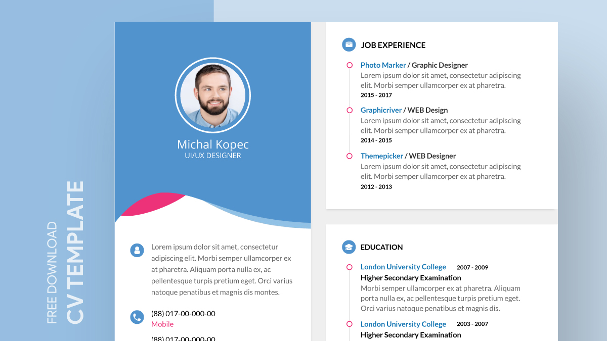 Web Designer CV Free Google Docs Template - gdoc.io