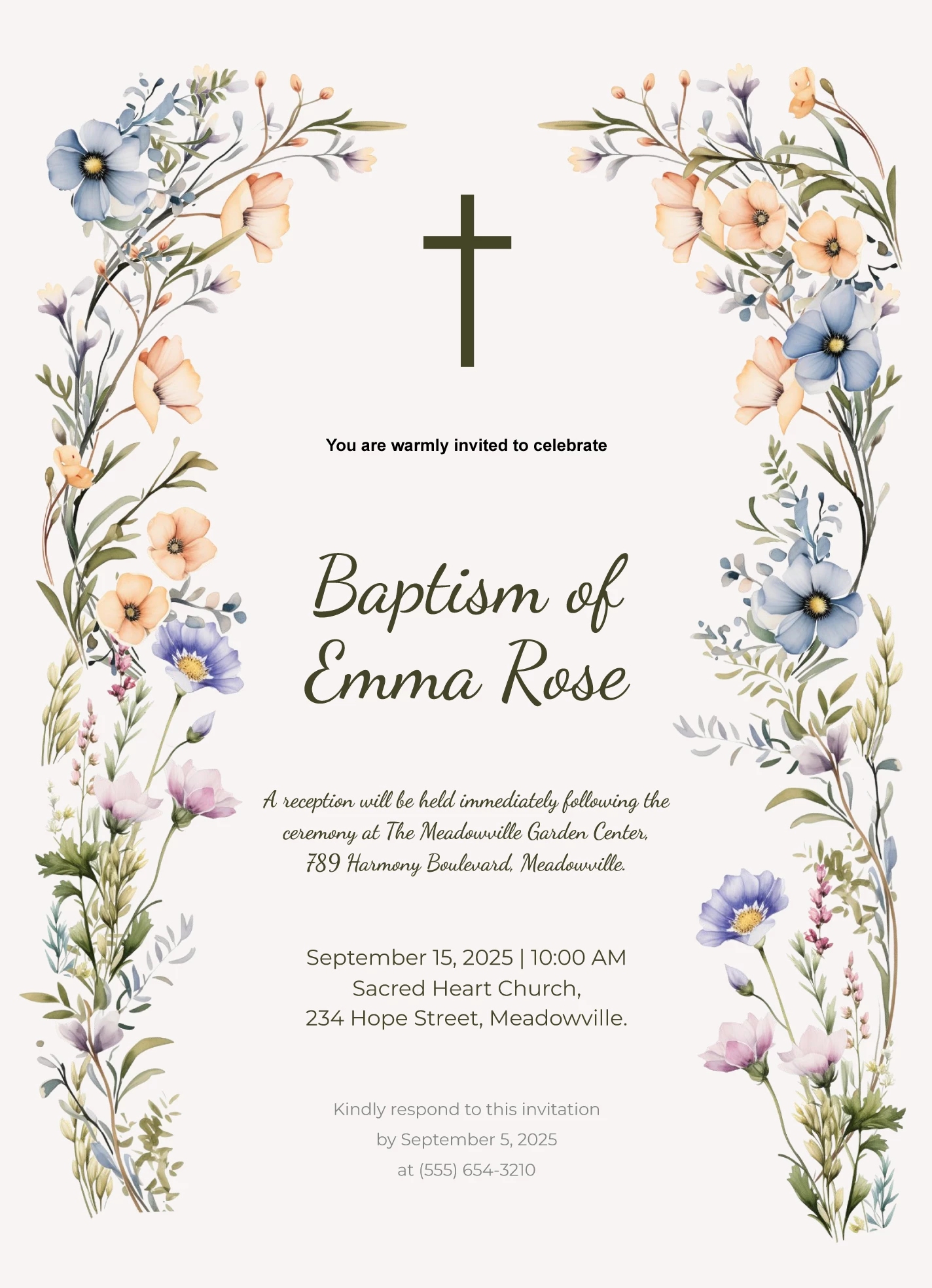 Baptism Invitation Template Word Document Baptism Invitation Wording
