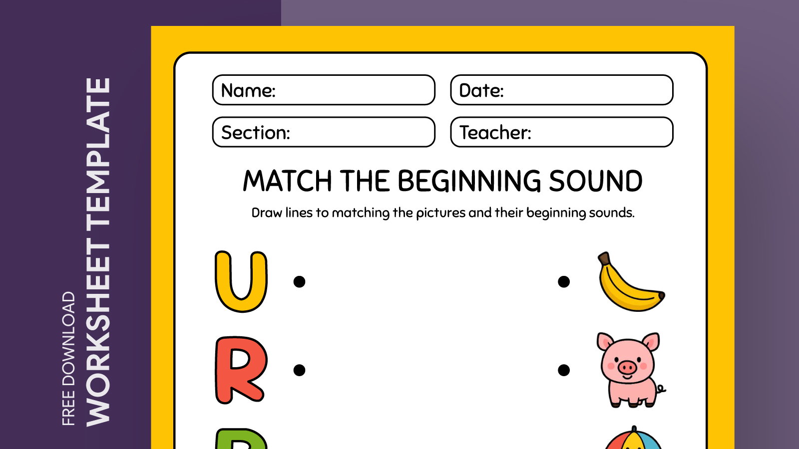 Beginner Kindergarten Alphabet Worksheet Free Google Docs Template