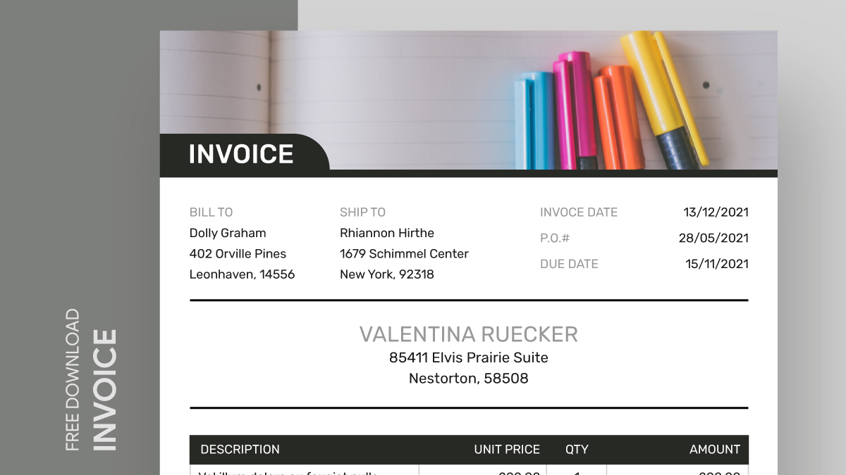 Bill Invoice Free Google Docs Template - gdoc.io - Invoices