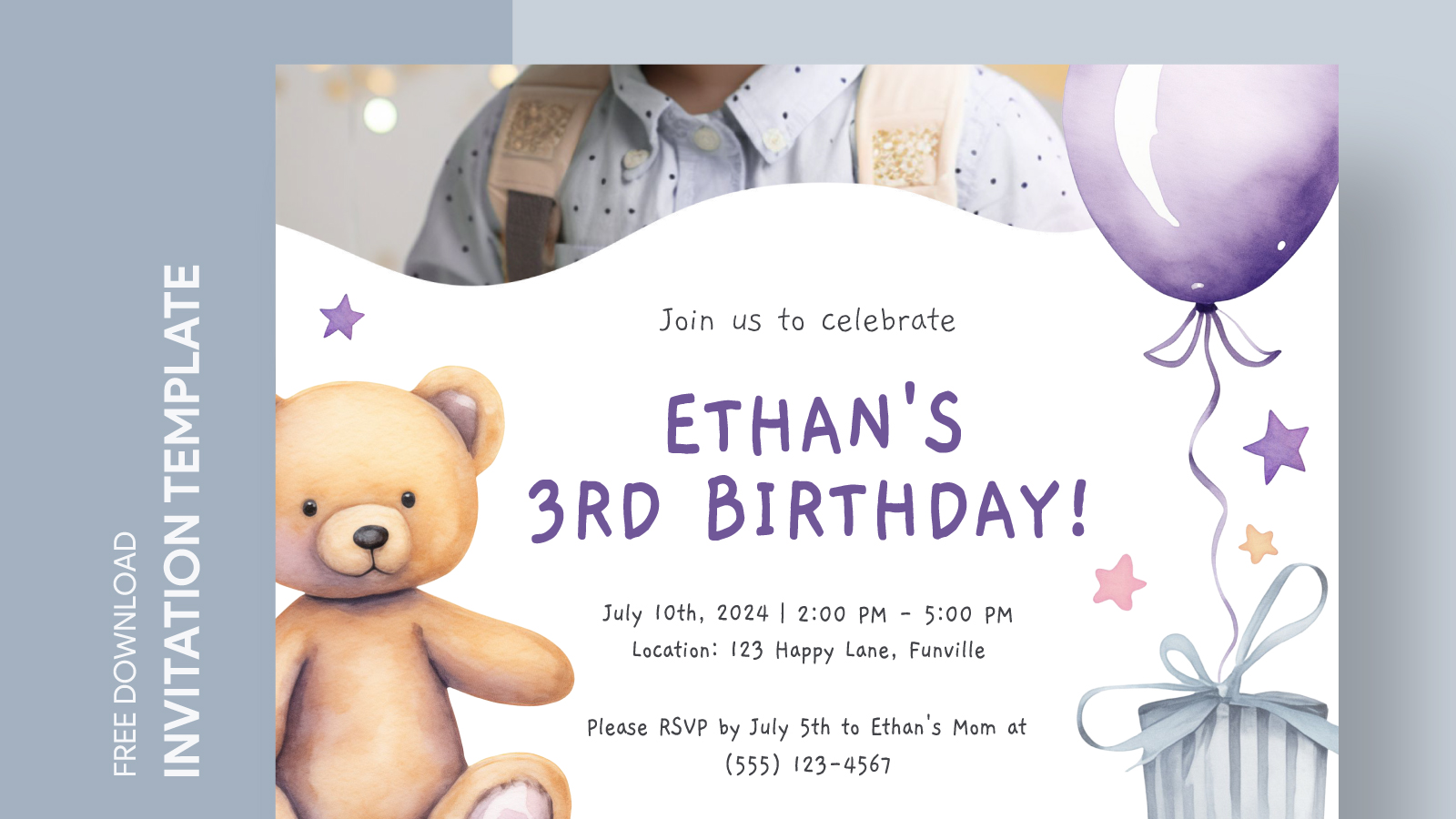 Birthday Party Invitation Free Google Docs Template - gdoc.io