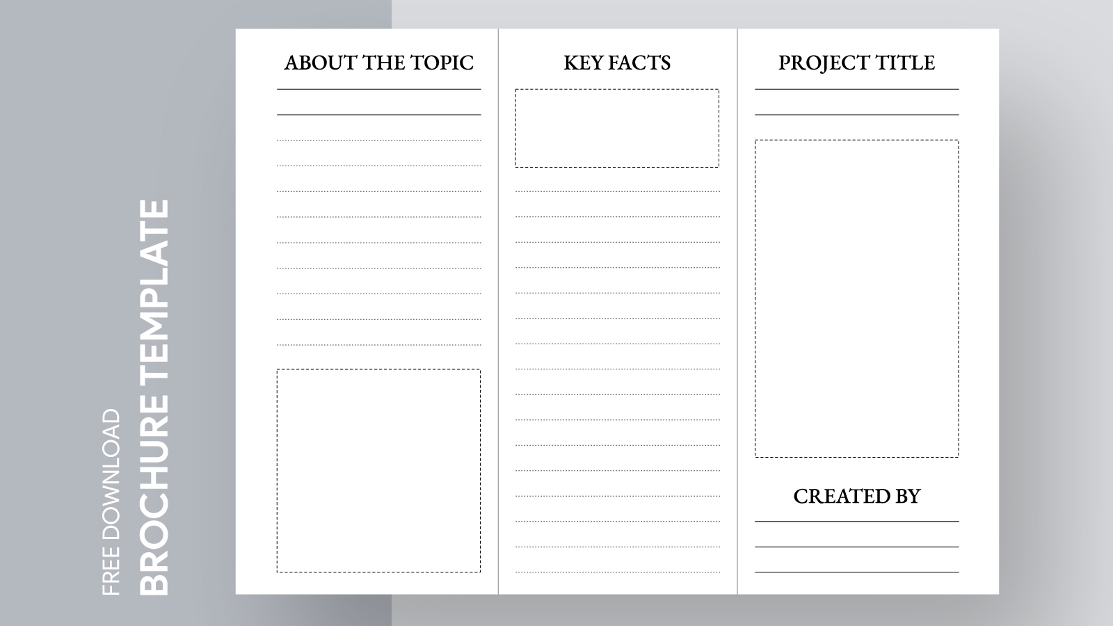 Blank Brochure For Students Free Google Docs Template