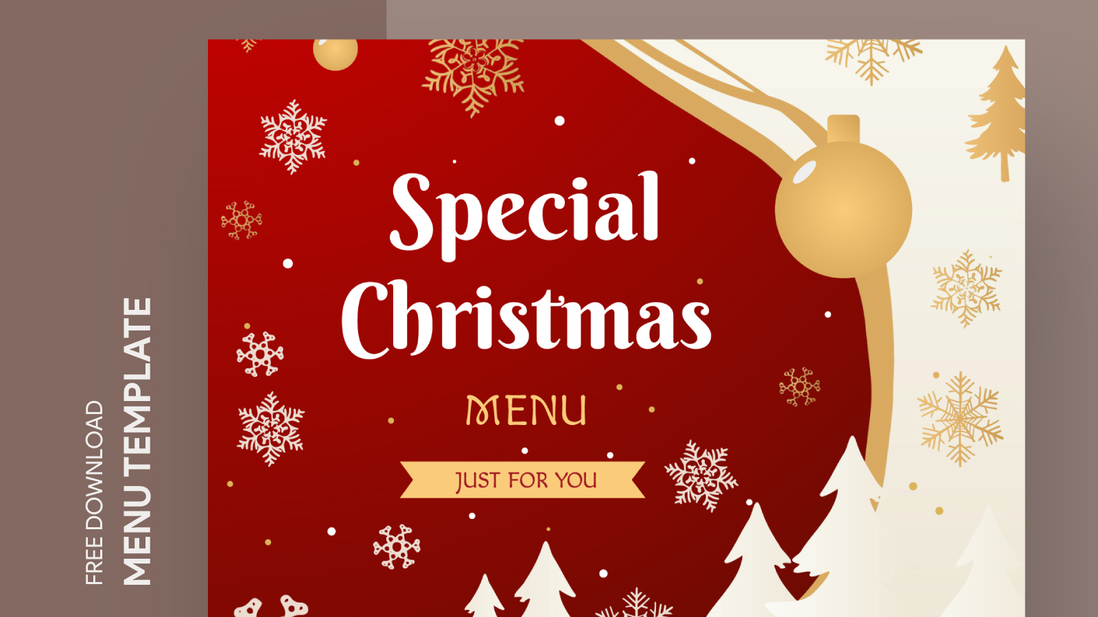 Christmas Menu Free Google Docs Template - gdoc.io