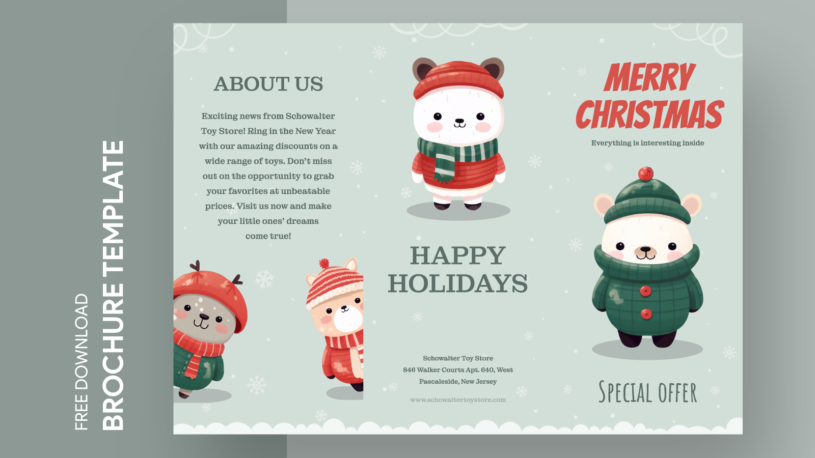 Christmas Tri Fold Brochure Free Google Docs Template - gdoc.io