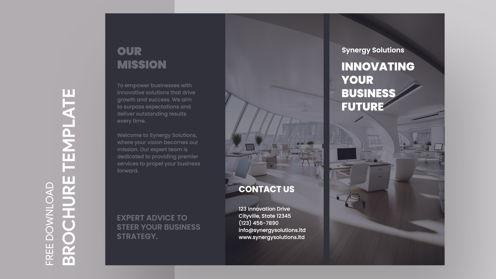 Contemporary Tri-Fold Brochure Free Google Docs Template - gdoc.io