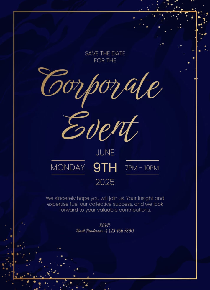 Professional Event Invitation Templates Free Free Custom Printable