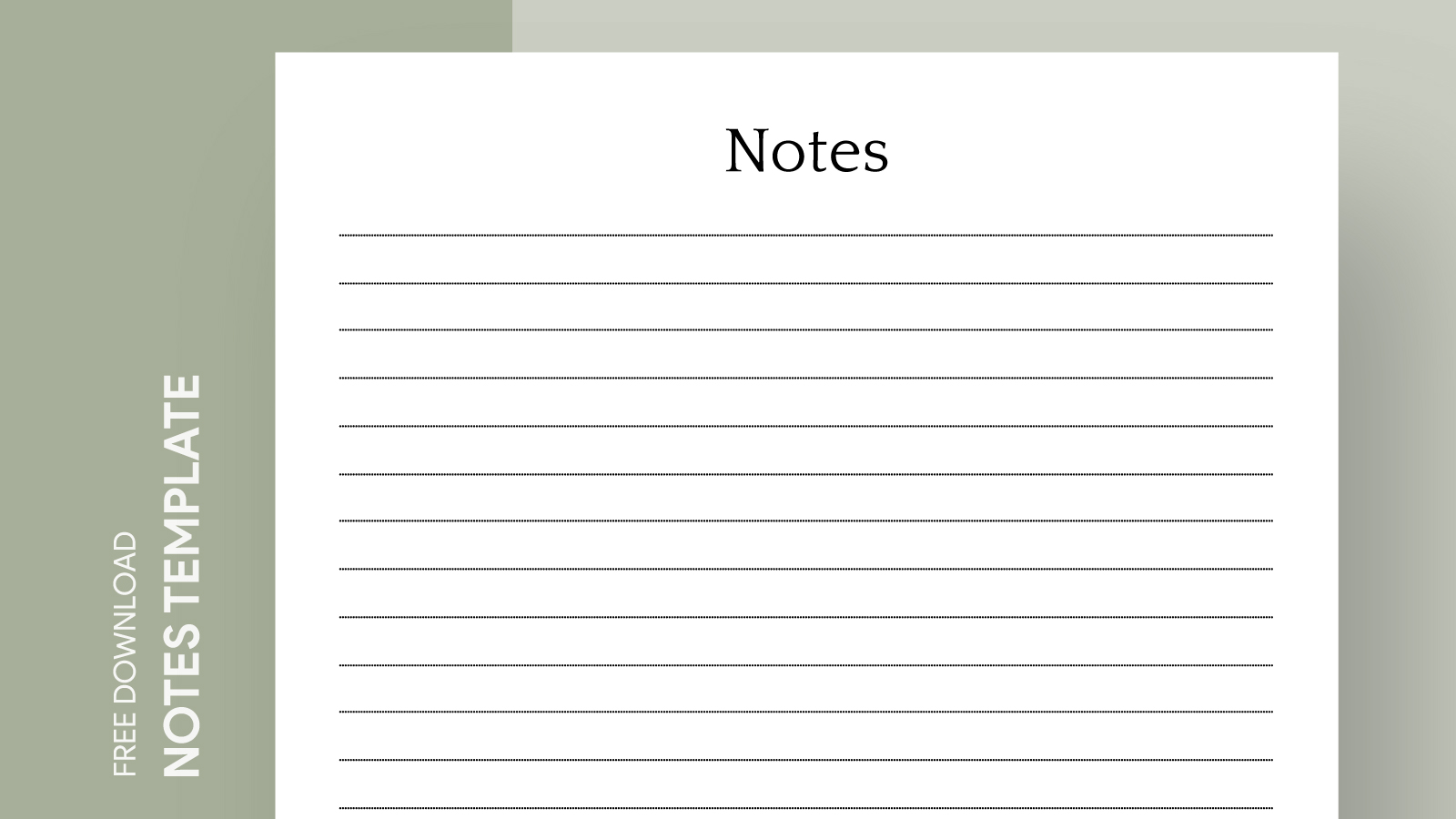 Customizable Blank Notes Paper Free Google Docs Template - gdoc.io