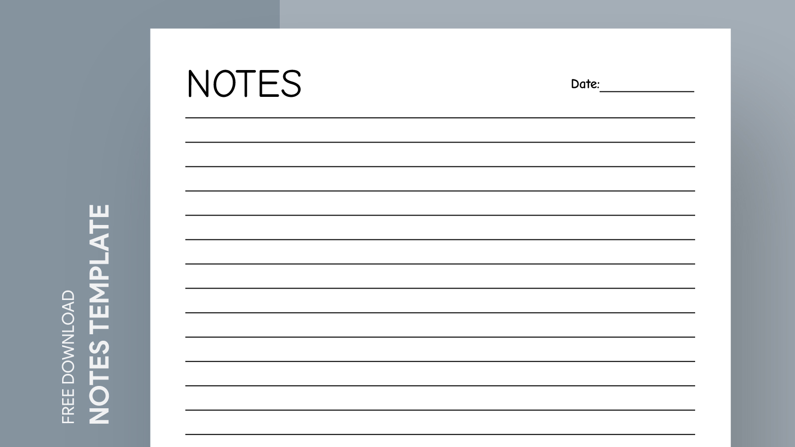 Customizable Lined Notes Free Google Docs Template - gdoc.io