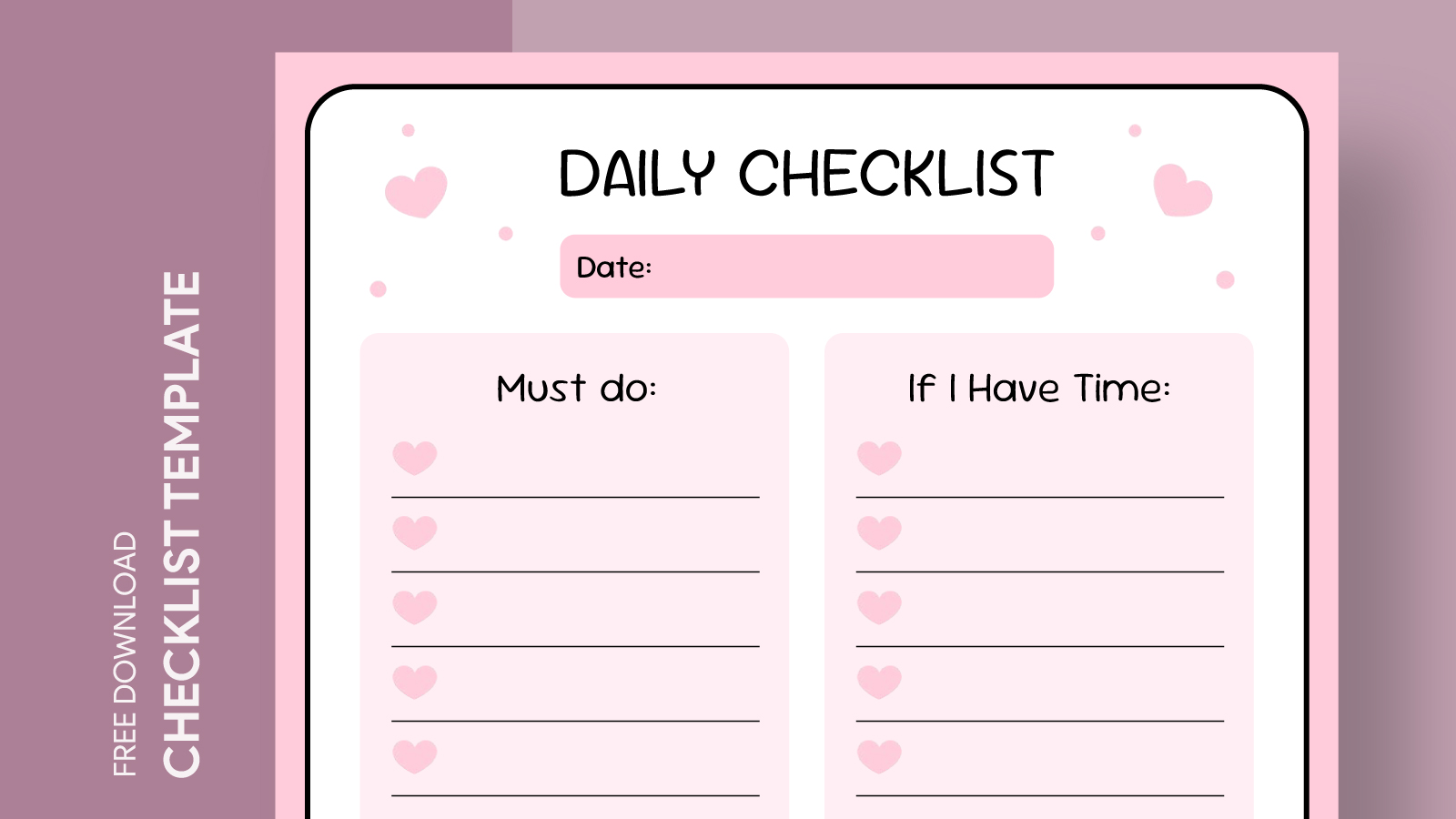 Cute Checklist Free Google Docs Template - gdoc.io