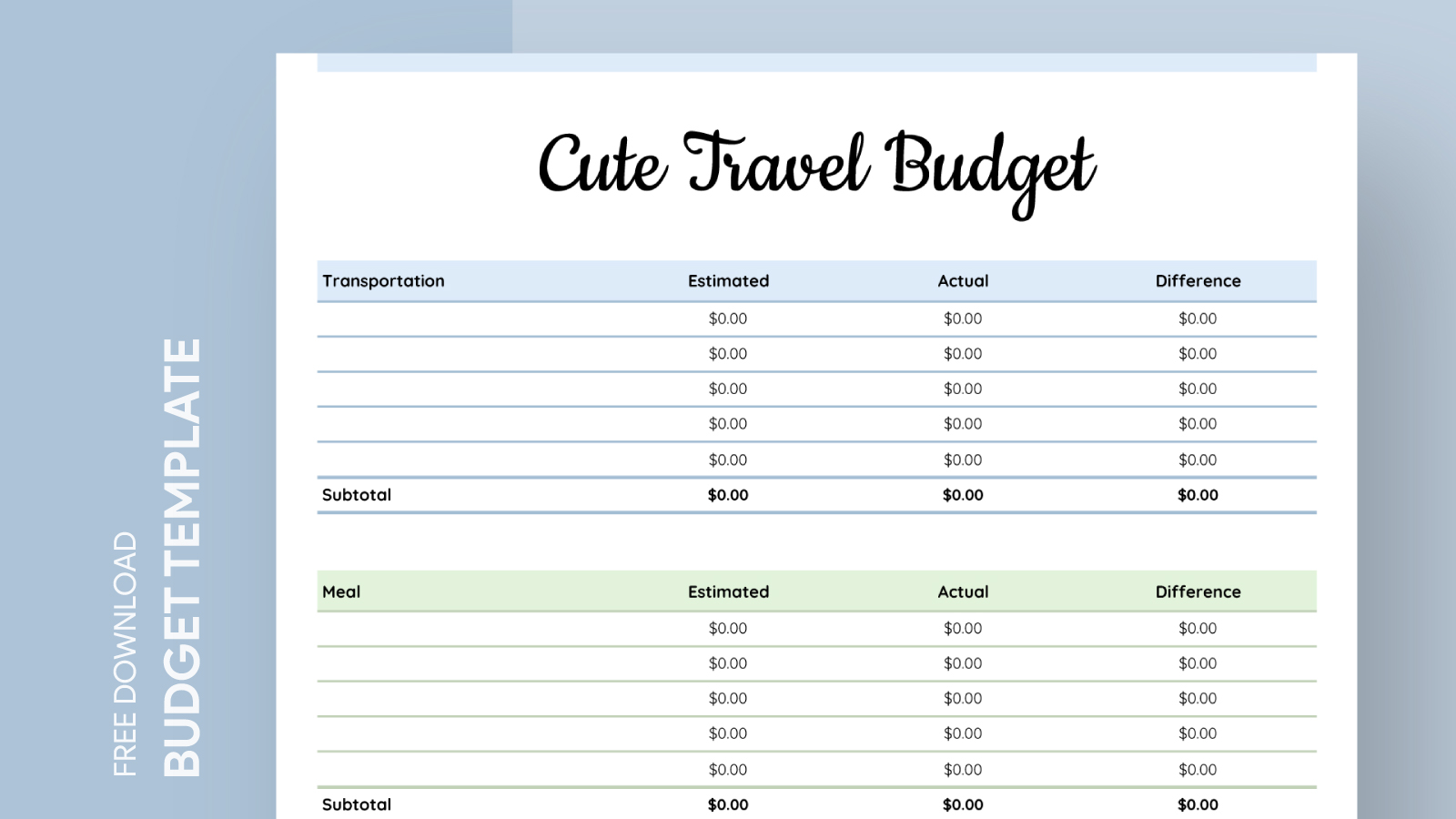 Travel Budget Template Google Sheets Free - Infoupdate.org Travel Budget Template Google Sheets Free - Infoupdate.org