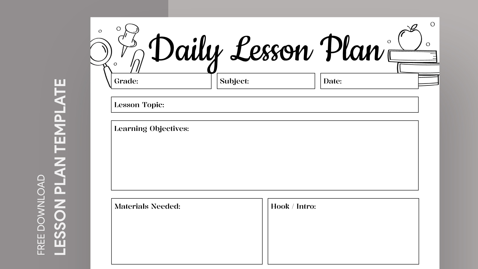 Daily Lesson Plan Free Google Docs Template - gdoc.io