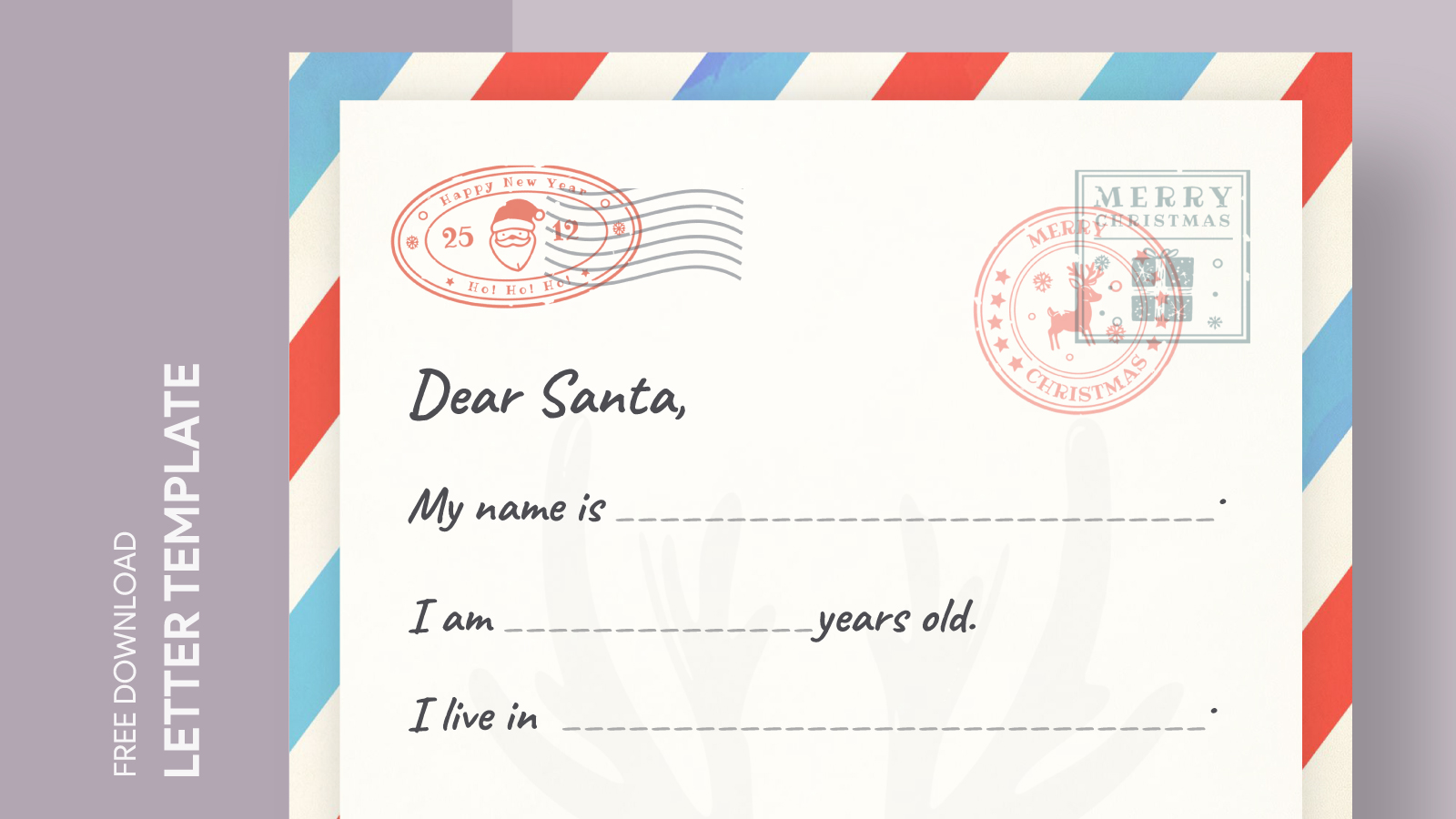 Dear Santa Letter Template Editable 8 Dear Santa Letter Template