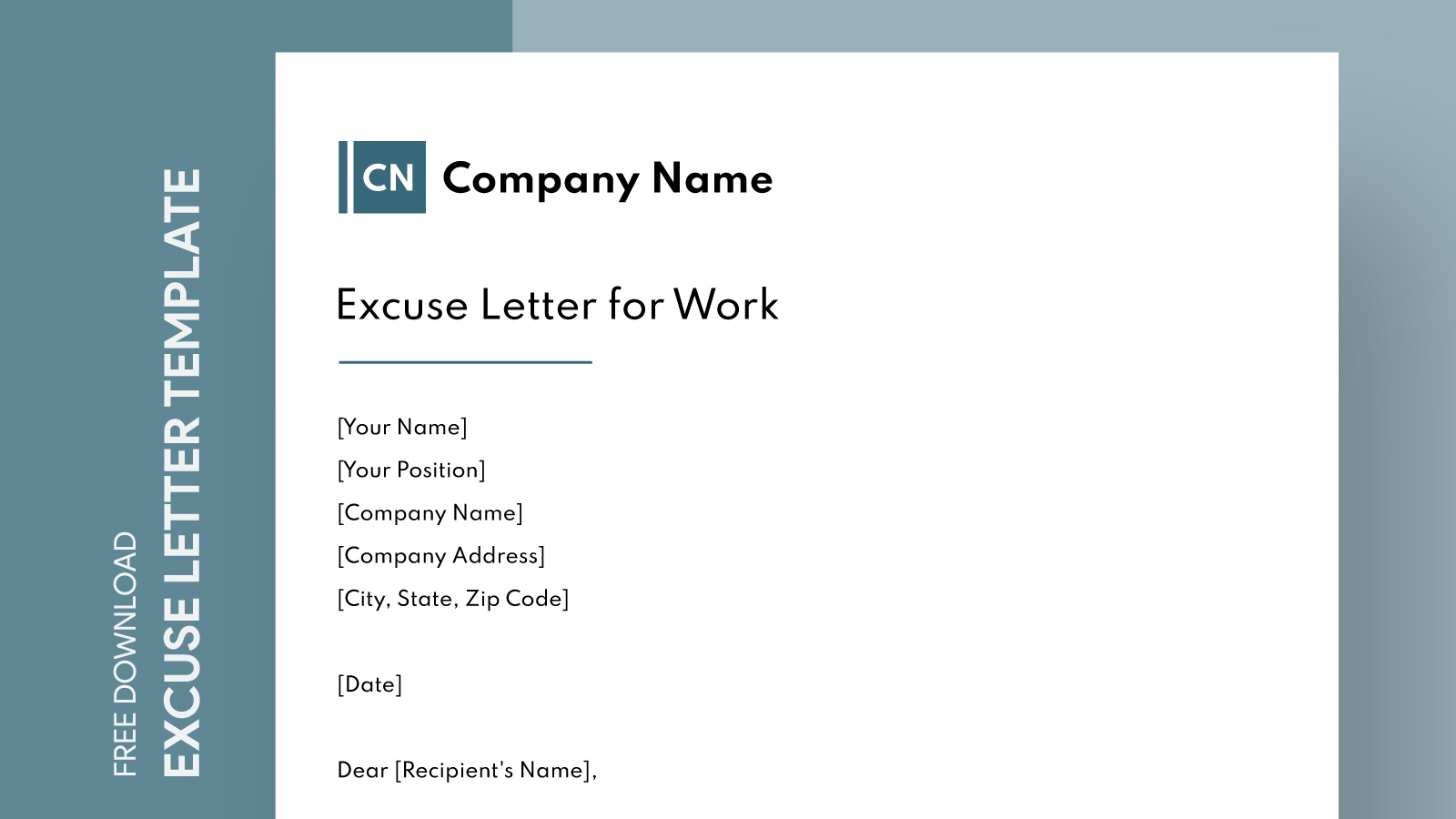 Excuse Letter for Work Free Google Docs Template - gdoc.io