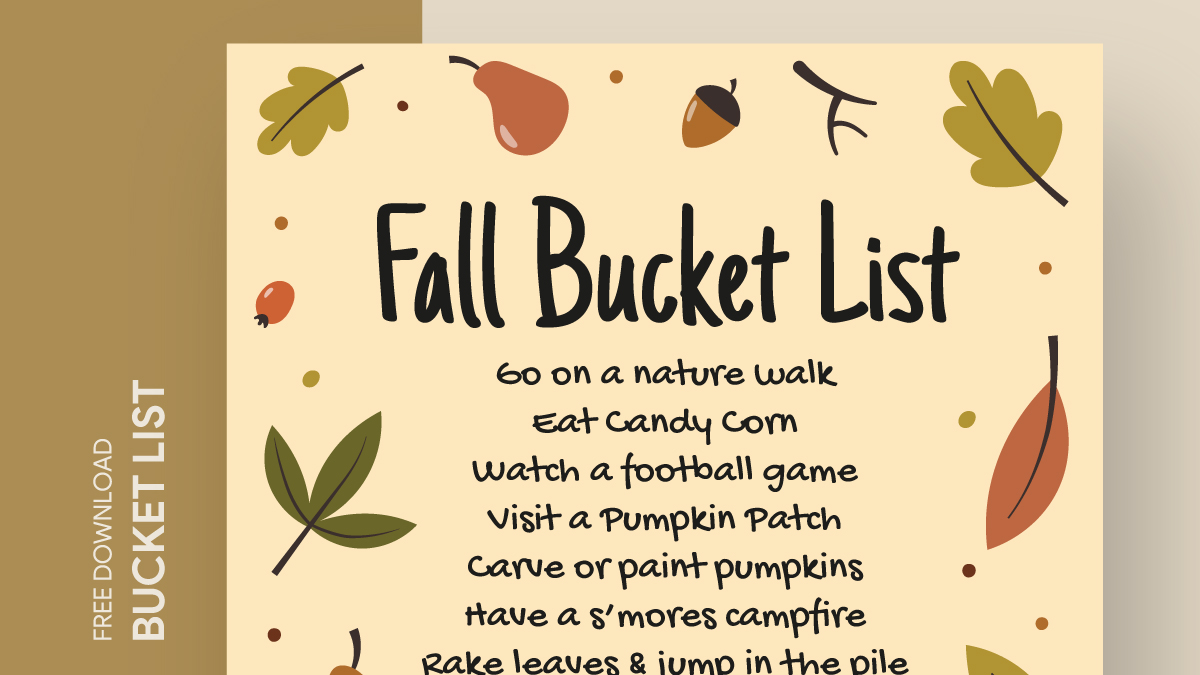 Blank Fall Bucket List Free Google Docs Template - gdoc.io