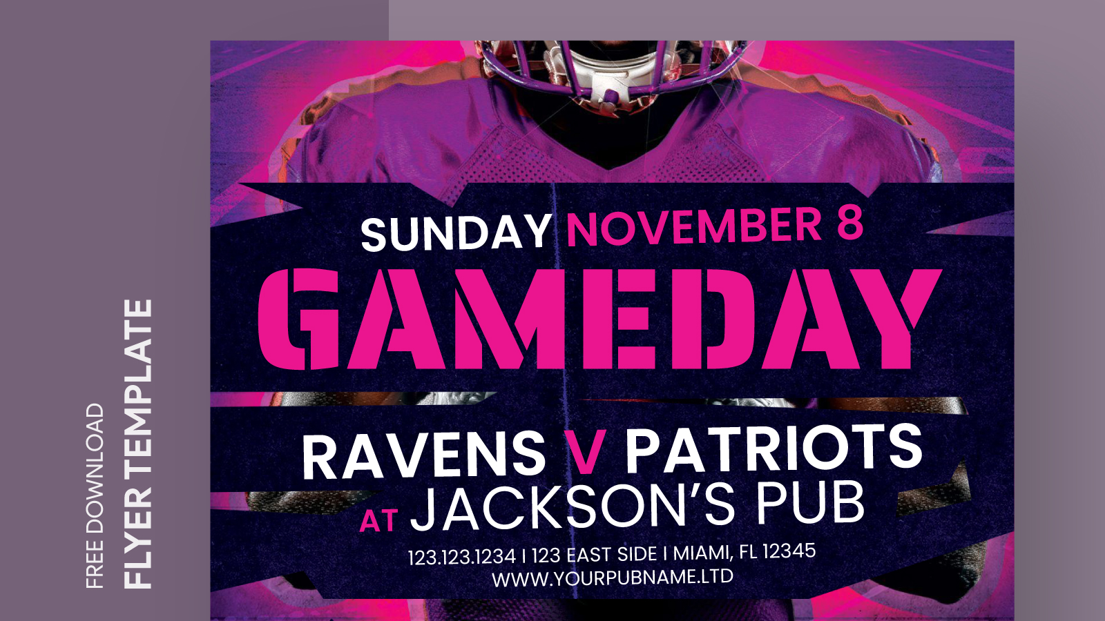 Football Game Flyer Free Google Docs Template - gdoc.io