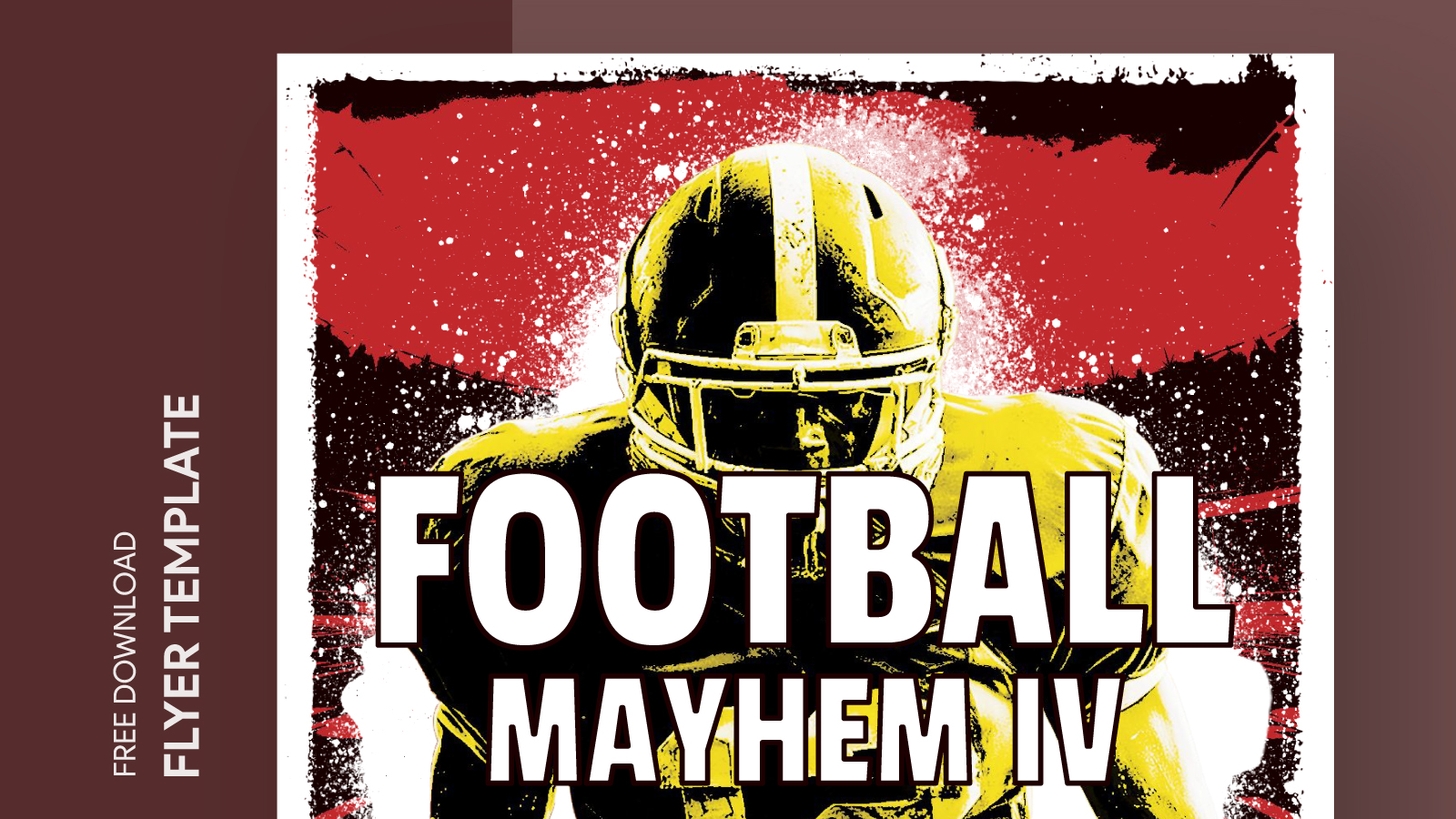 Football Mayhem Flyer Free Google Docs Template - gdoc.io