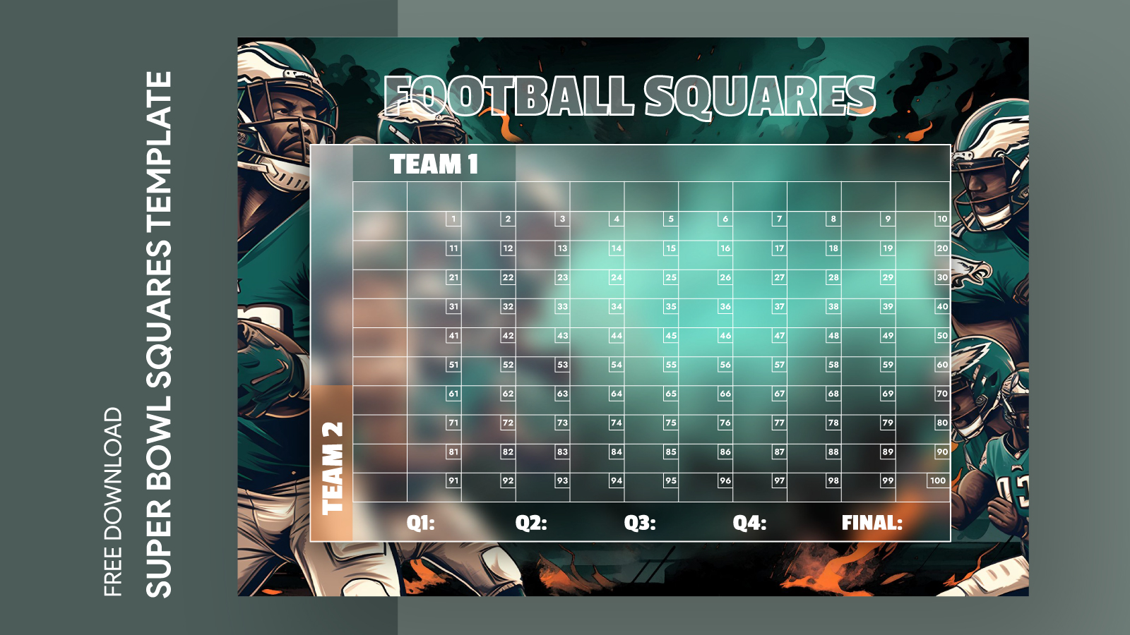 Football Squares 2025 Free Google Docs Template - gdoc.io
