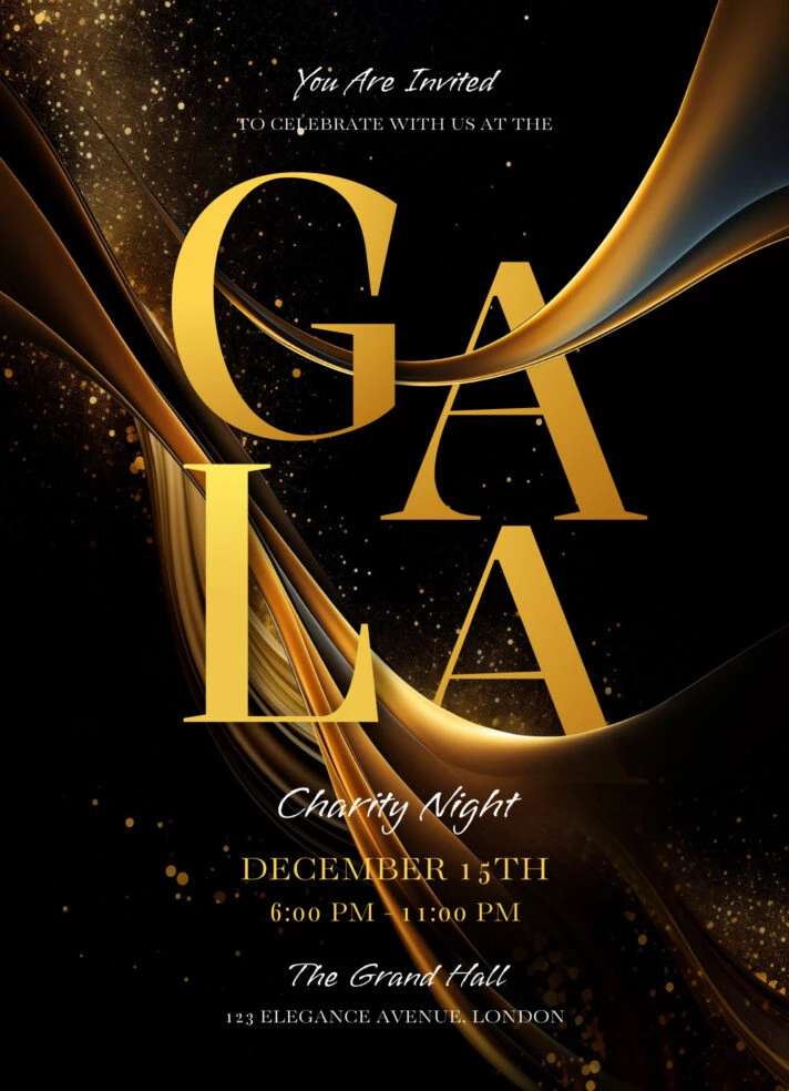 Gala Invitation Template Free Free Printable, Customizable Gala