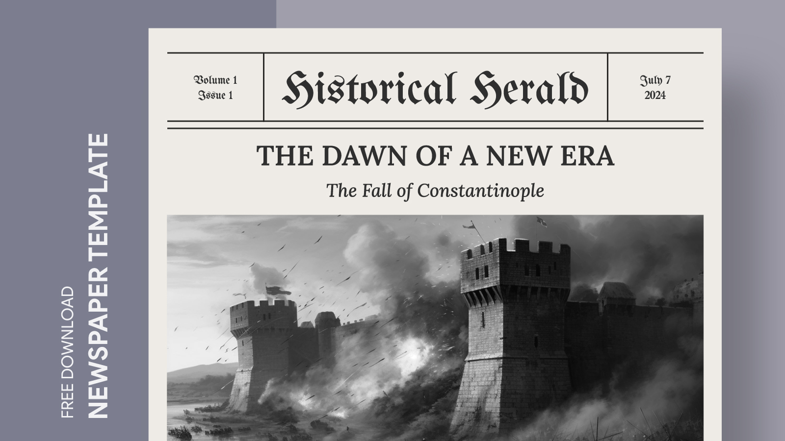 History Newspaper Free Google Docs Template - gdoc.io