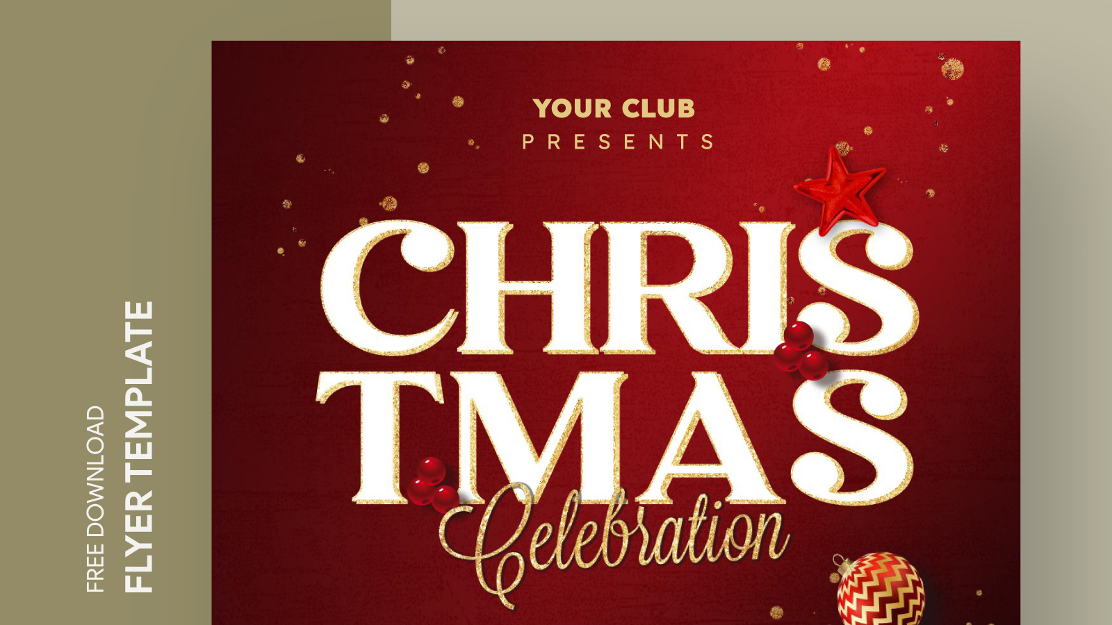 Holiday Christmas Party Flyer Free Google Docs Template - gdoc.io