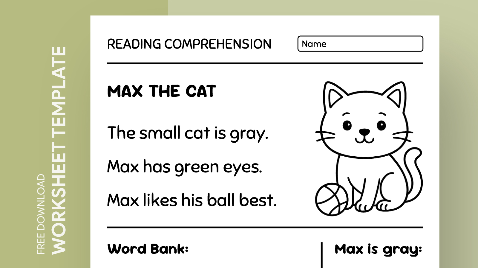 Kindergarten Reading Worksheet Free Google Docs Template - gdoc.io