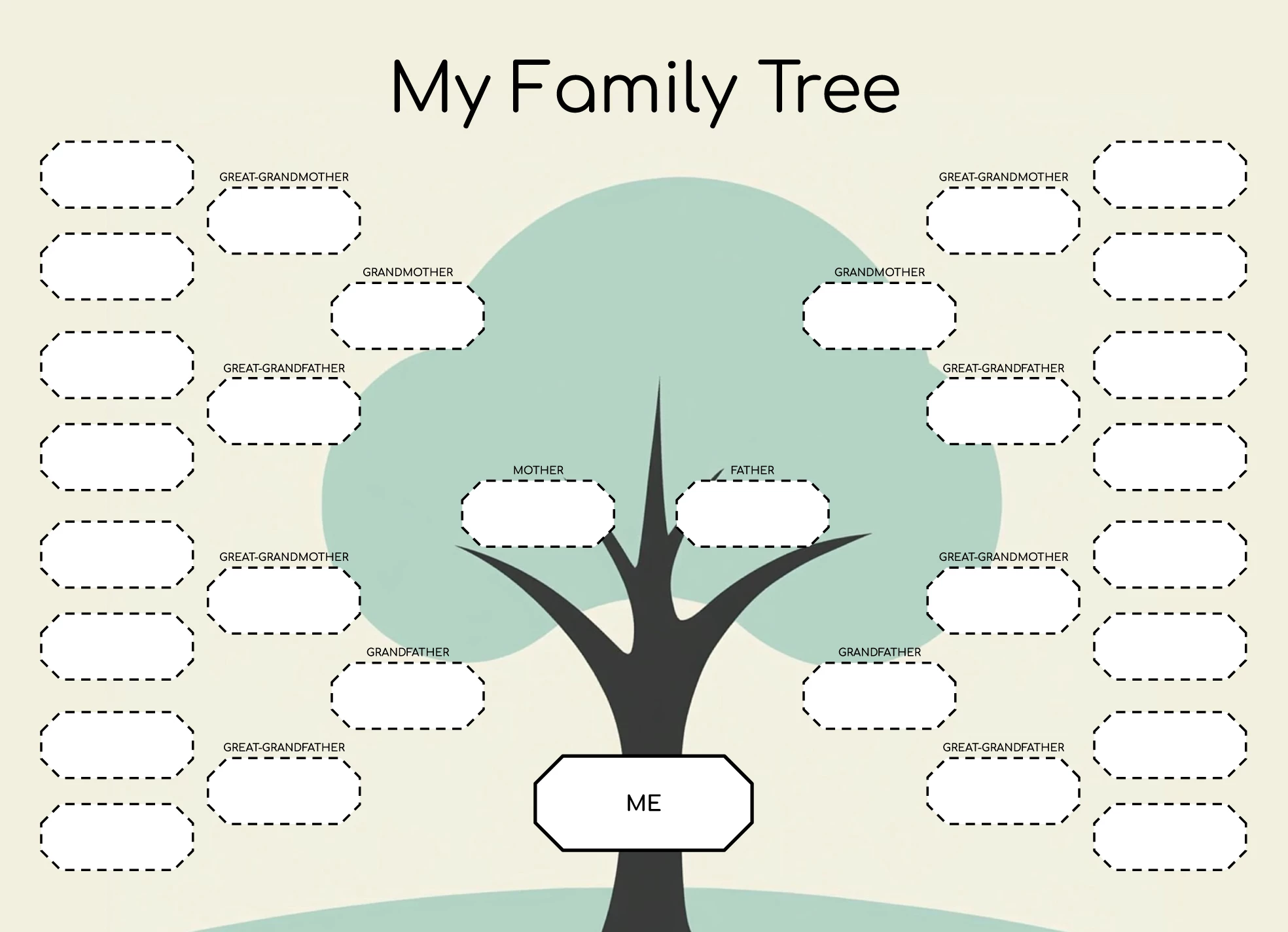 Best Photos Of Large Tree Template Large Blank Family This Family Tree