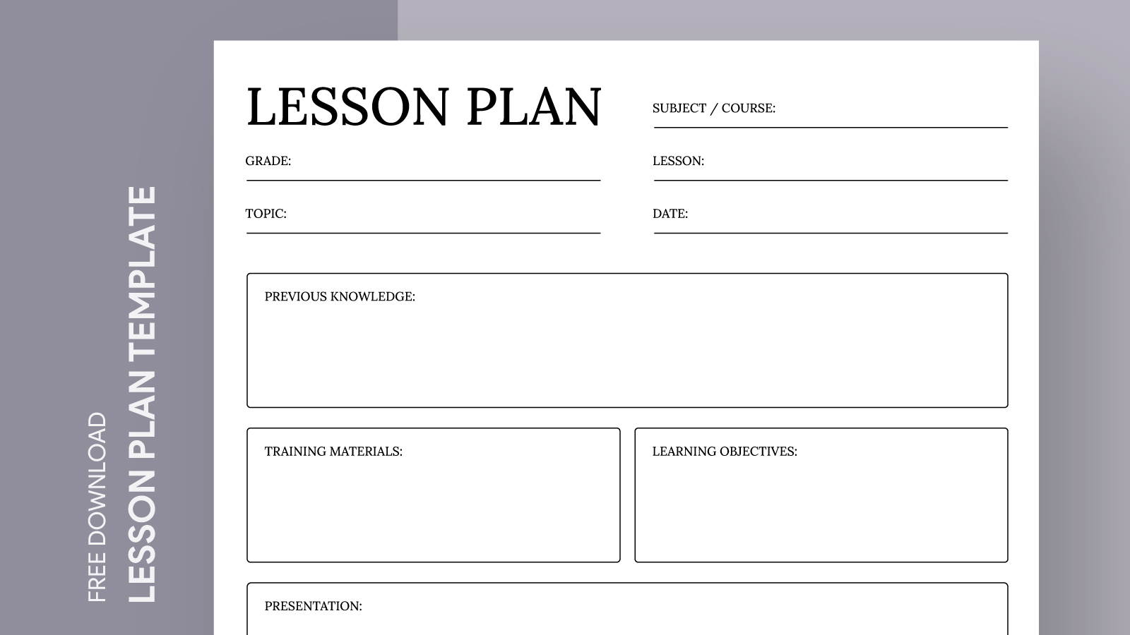 Lesson Plan Free Google Docs Template - gdoc.io