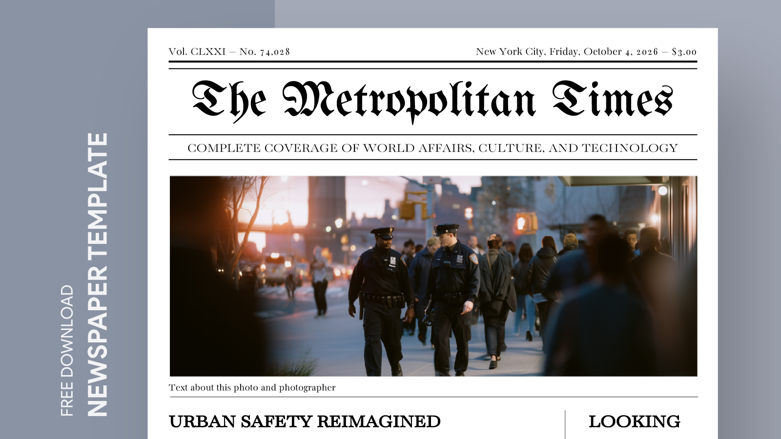 New York Times Style Newspaper Free Google Docs Template - gdoc.io