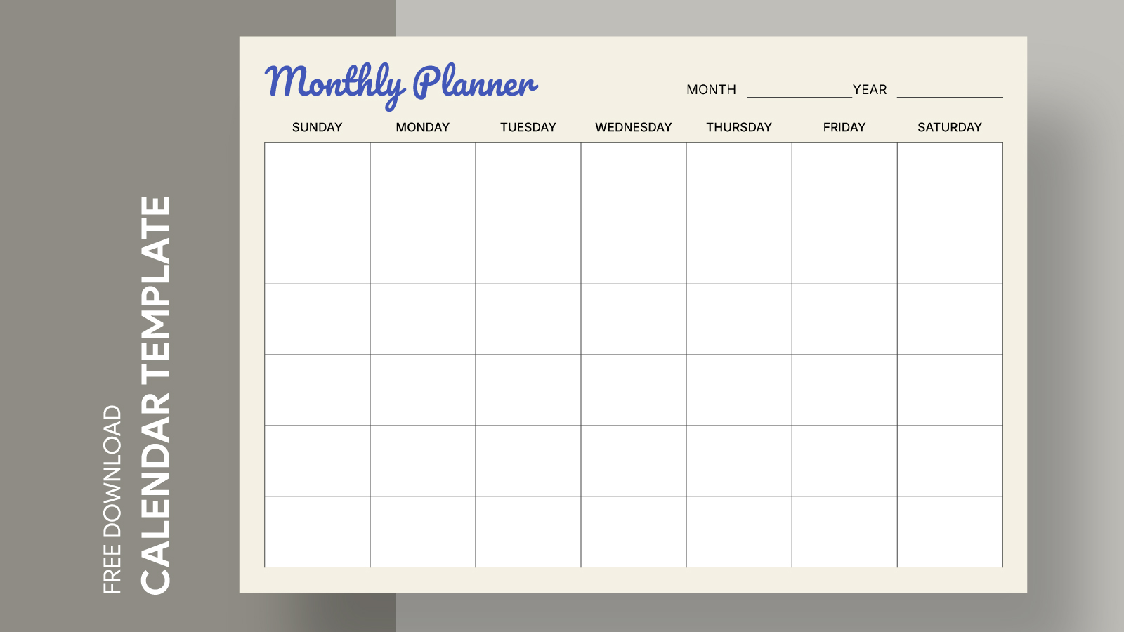 One Month Planner Free Google Docs Template - gdoc.io
