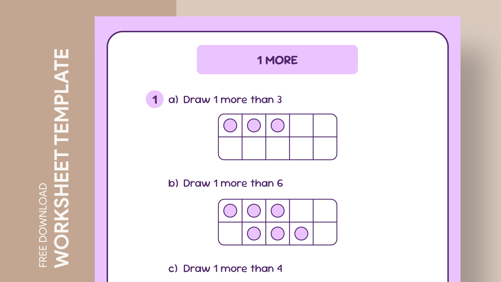 One More and One Less Worksheet Free Google Docs Template - gdoc.io