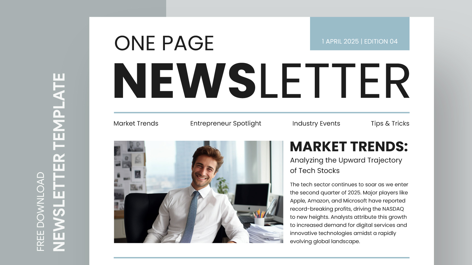 One Page Newsletter Free Google Docs Template - gdoc.io