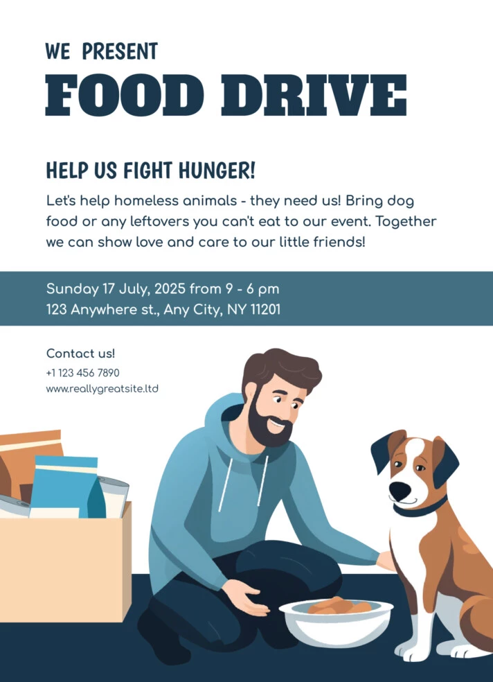 Dry Food Drive Posters Templates Charity Food Drive Flyer Template In