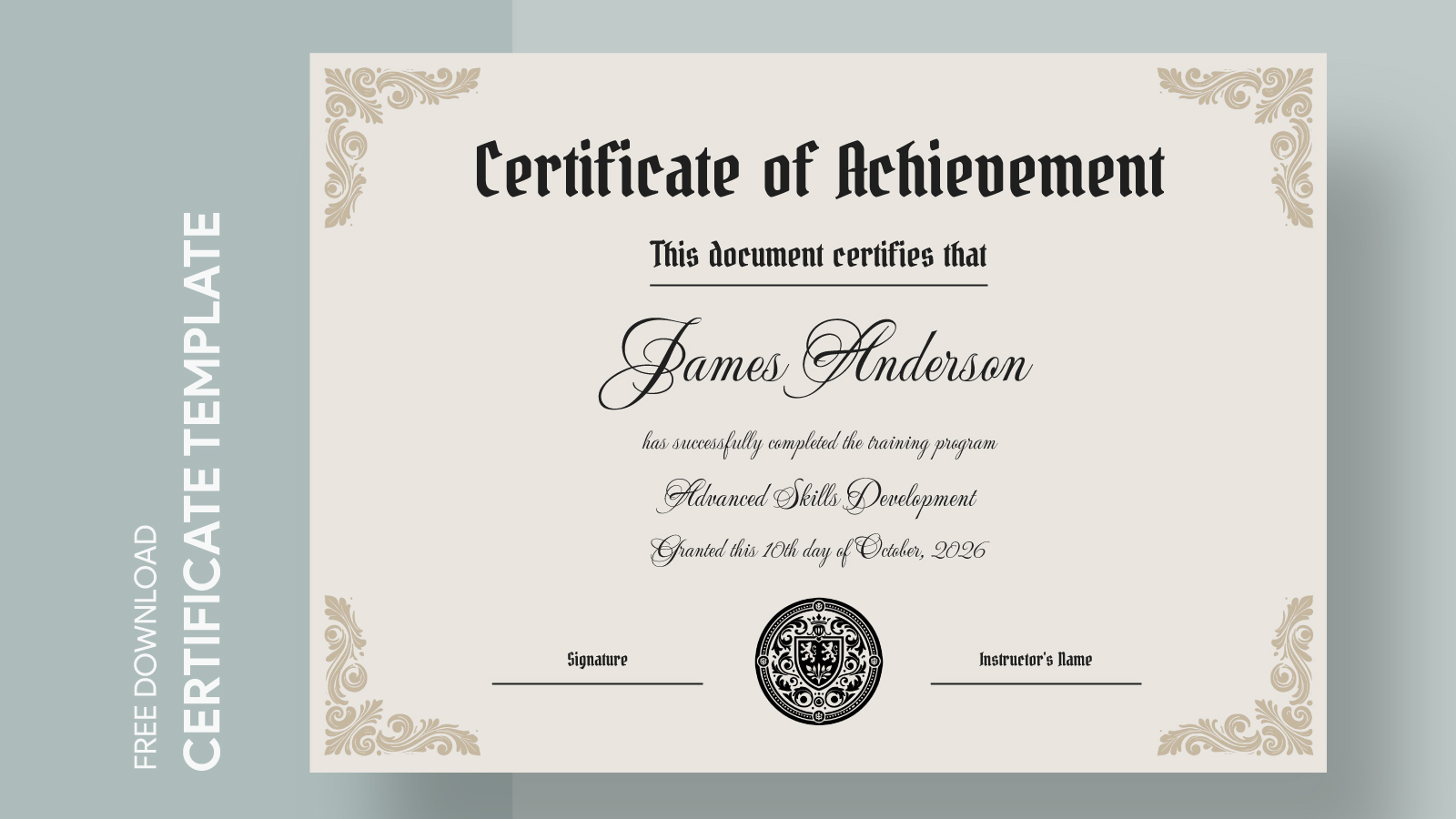 Printable Certificate of Completion Free Google Docs Template - gdoc.io Printable Certificate of Completion Free Google Docs Template - gdoc.io