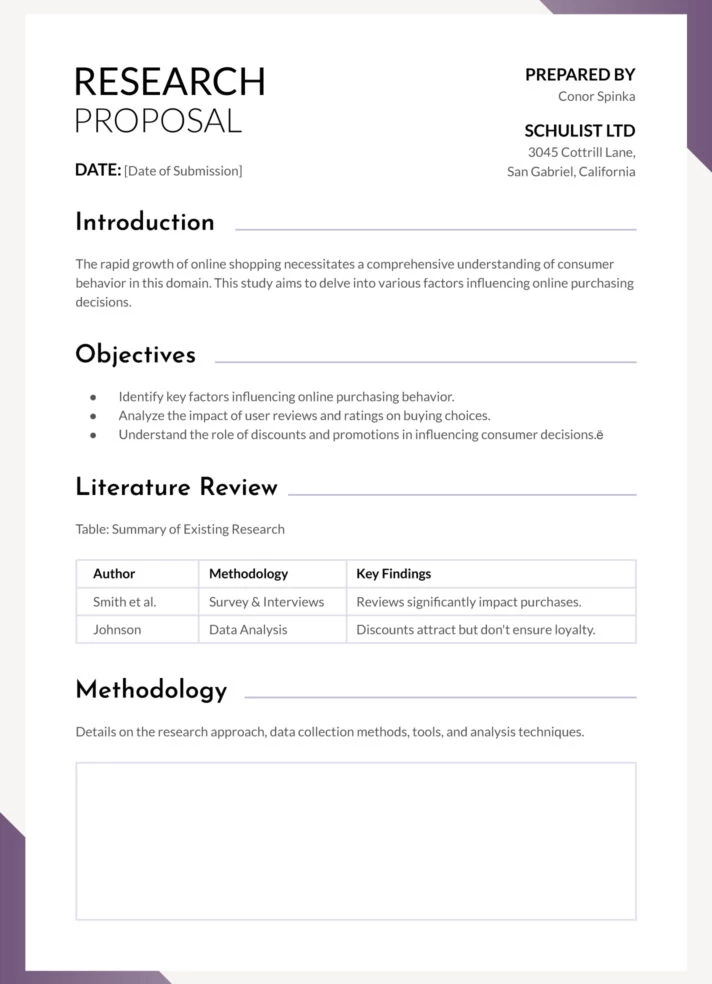 Sample Research Proposal Template 5 Free Documents Download In Pdf Word